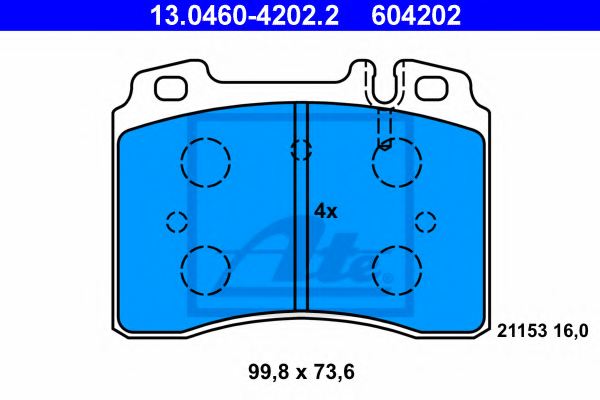 0024203720,MERCE 002 420 37 20 Brake Pad Set, disc brake for MERCE