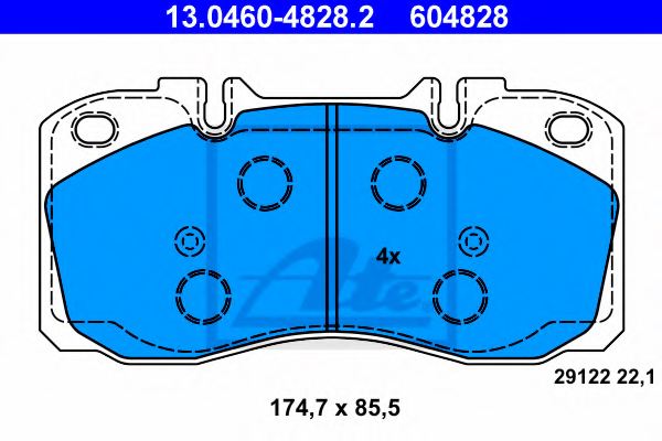 42555669,IVECO 42555669 Brake Pad Set, disc brake for IVECO