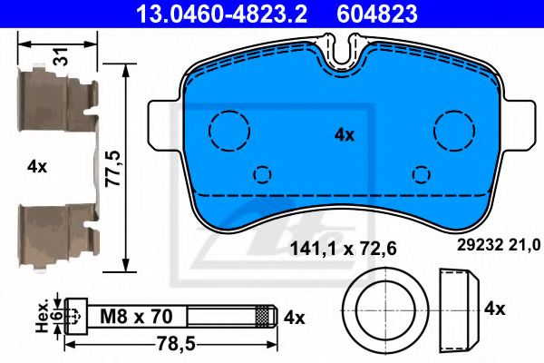 42555917,IVECO 42555917 Brake Pad Set, disc brake for IVECO