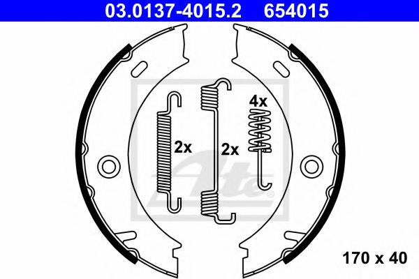 0024205920,MERCE 002 420 59 20 Brake Shoe Set, parking brake for MERCE