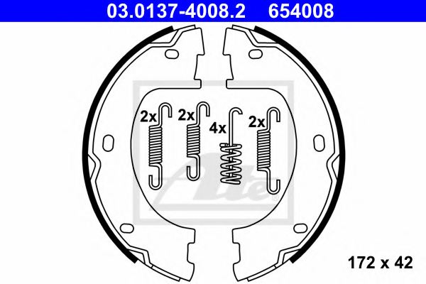 2E0698525A,VW 2E0.698.525A Brake Shoe Set, parking brake for VW