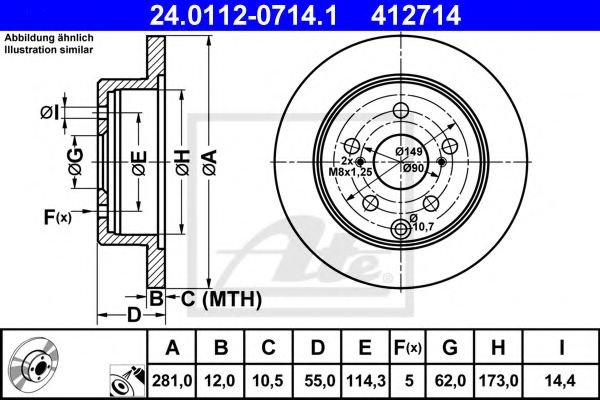 4243142060,TOYOT 42431-42060 Brake Disc for TOYOT