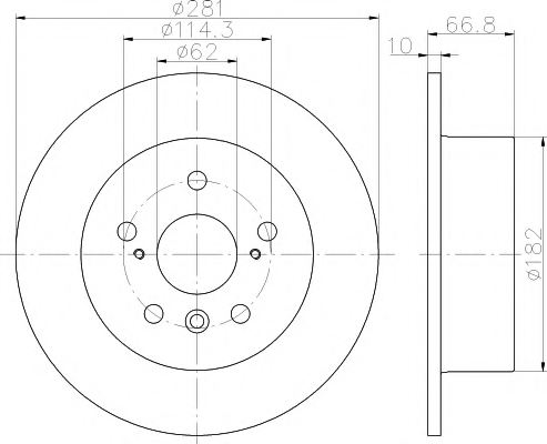 4243106140,TOYOT 4243106140 Brake Disc for TOYOT