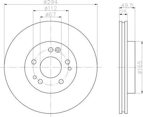 1244212412,MERCE 124 421 24 12 Brake Disc for MERCE