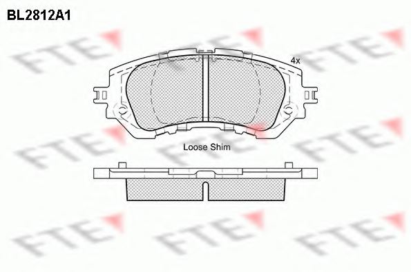 044650D150,TOYOT 04465 0D150 Brake Pad Set, disc brake for TOYOT