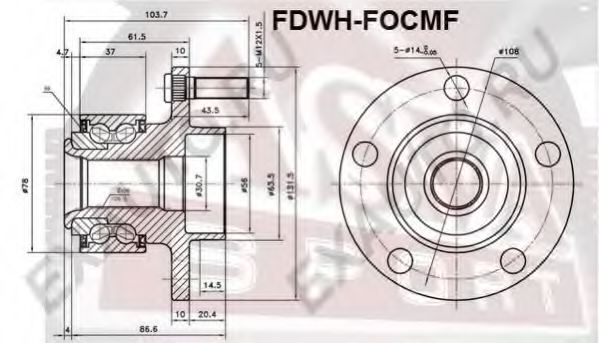 1471854,FORD 1471854 Wheel Hub for FORD