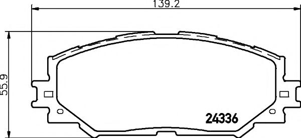 PF1524,NISSHINBO PF-1524 Brake Pad Set, disc brake for NISSHINBO