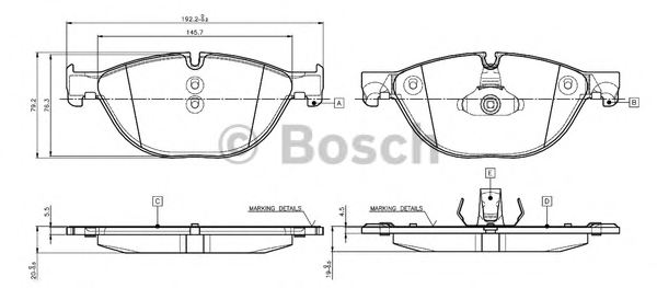34116775322,BMW 34116775322 Brake Pad Set, disc brake for BMW