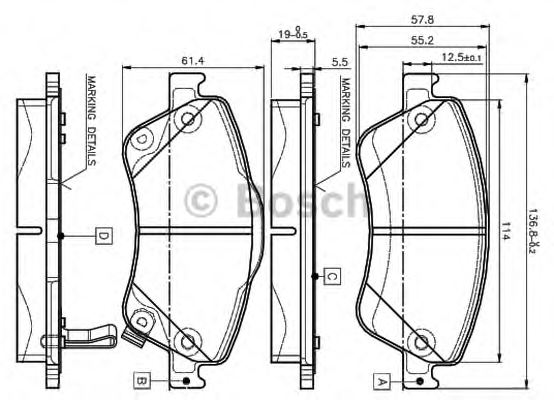 0446502200,TOYOT 04465-02200 Brake Pad Set, disc brake for TOYOT