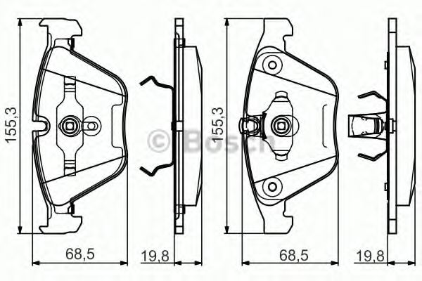 34116764540,BMW 34 11 6 764 540 Brake Pad Set, disc brake for BMW