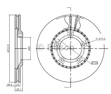 5812944010,HYUNDAI 58129-44010 Brake Disc for HYUNDAI