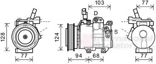 977011J100,HYUNDAI 977011J100 Compressor, air conditioning for HYUNDAI