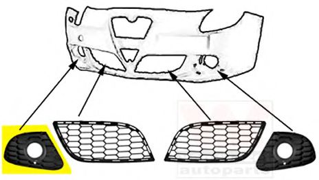 156090419,ALFA 156090419 Ventilation Grille, bumper for ALFA