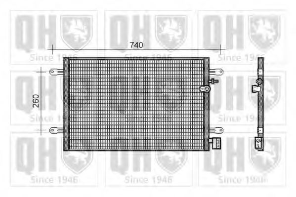 4F0260403P,AUDI 4F0260403P Condenser, air conditioning for AUDI