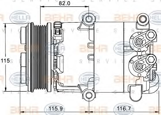 1566165,FORD 1 566 165 Compressor, air conditioning for FORD