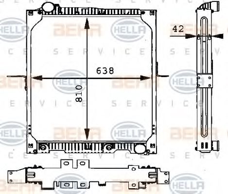 6525011601,MERCE 6525011601 Radiator, engine cooling for MERCE