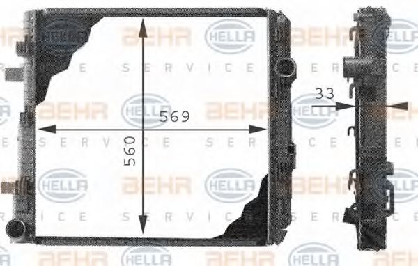 9705000503,MERCE 9705000503 Radiator, engine cooling for MERCE