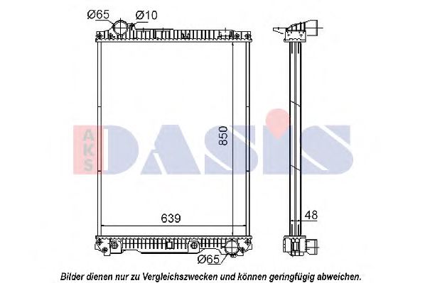 6525007001,MERCE 6525007001 Radiator, engine cooling for MERCE