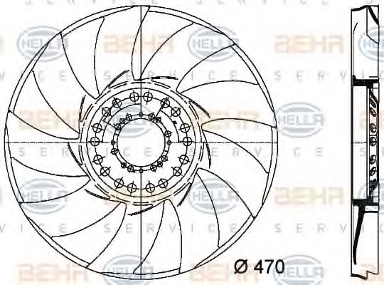 17417504732,BMW 17417504732 Fan Wheel, engine cooling for BMW