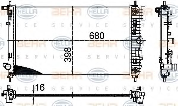 13241729,OEM 13241729 Radiator for OEM