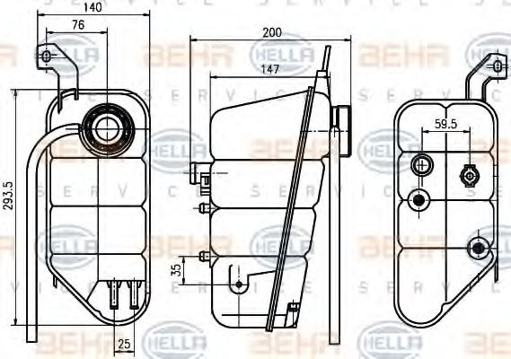 2205000049,MERCE 2205000049 Expansion Tank, coolant for MERCE