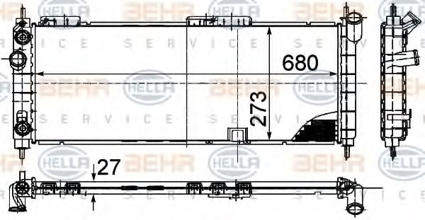 92090139,GM 92090139 Radiator, engine cooling for GM