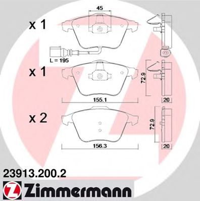 8J0698151A,VAG 8J0.698.151A Brake Pad Set, disc brake for VAG
