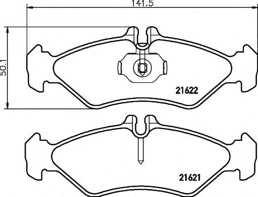 2D0698451A,VW 2D0.698.451A Brake Pad Set, disc brake for VW