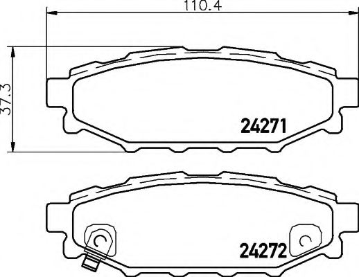 26696FJ000,SUBAR 26696FJ000 Brake Pad Set, disc brake for SUBAR