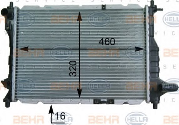 96591475,CHEVR 96591475 Radiator, engine cooling for CHEVR