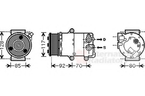 6G9119D629DB,FORD 6G9119D629DB Compressor, air conditioning for FORD