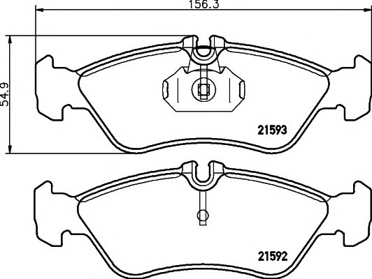 2D0698451,VW 2D0698451 Brake Pad Set, disc brake for VW