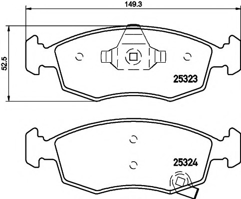 77366378,FIAT 77366378 Brake Pad Set, disc brake for FIAT
