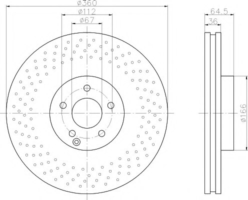 2304210712,MERCE 230 421 07 12 Brake Disc for MERCE