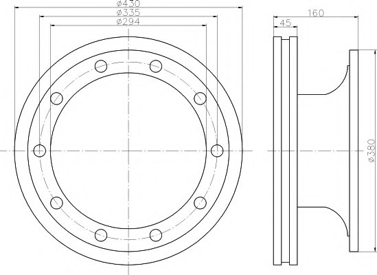 0308835050,BPW 0308835050 Brake Disc for BPW
