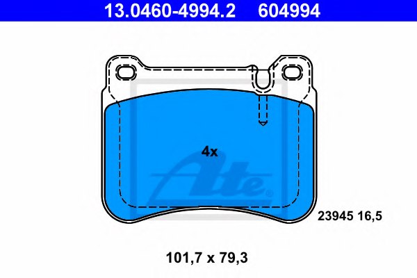 0044205120,MERCE 004 420 51 20 Brake Pad Set, disc brake for MERCE
