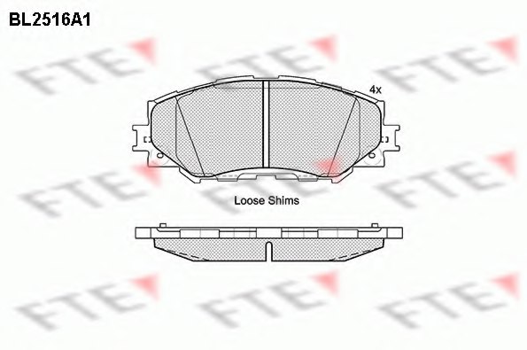 0446542160,TOYOT 04465-42160 Brake Pad Set, disc brake for TOYOT