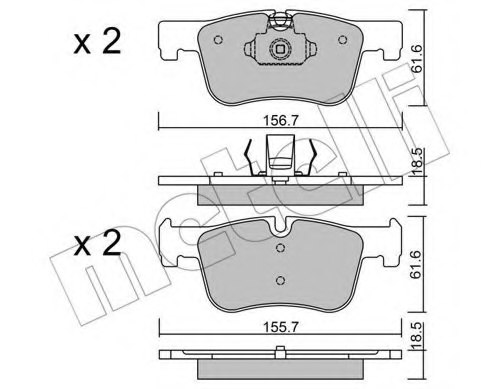 34116850568,BMW 34116850568 Brake Pad Set, disc brake for BMW