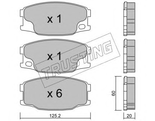 MC894601,MITSUBISHI MC894601 Brake Pad Set, disc brake for MITSUBISHI