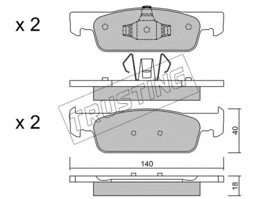 410605612R,RENAU 410605612R Brake Pad Set, disc brake for RENAU