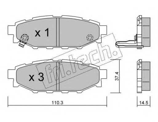 26696FJ000,SUBAR 26696FJ000 Brake Pad Set, disc brake for SUBAR