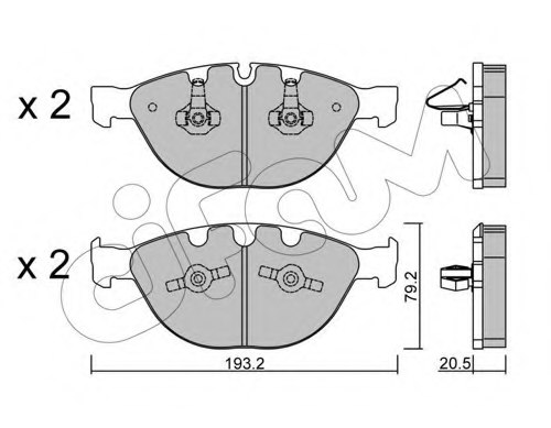 34116774258,BMW 34 11 6 774 258 Brake Pad Set, disc brake for BMW