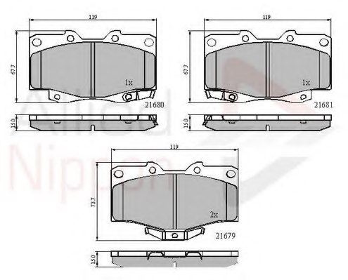 0446560030,TOYOT 04465-60030 Brake Pad Set, disc brake for TOYOT
