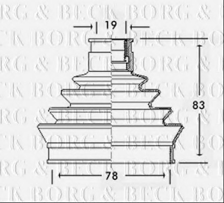 6U0407283,VAG 6U0 407 283 Bellow, driveshaft for VAG