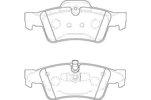 1644201520,MERCE 164 420 15 20 Brake Pad Set, disc brake for MERCE