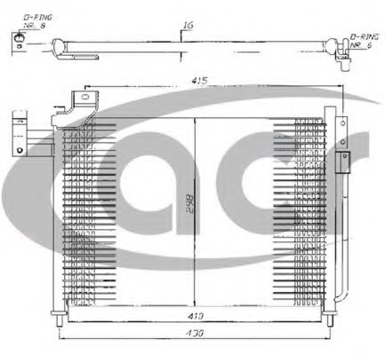 BJ3A61480B,MAZDA BJ3A61480B Condenser, air conditioning for MAZDA