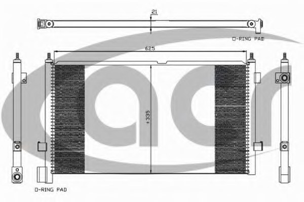 20515136,VOLVO 20515136 Condenser, air conditioning for VOLVO