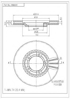 MB407030,MITSUBISHI MB 407030 Brake Disc for MITSUBISHI