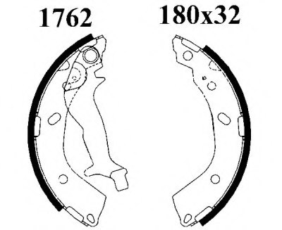 583051CA00,HYUNDAI 58305-1CA00 Brake Shoe Set for HYUNDAI