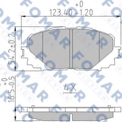 0446552240,TOYOT 04465-52240 Brake Pad Set, disc brake for TOYOT